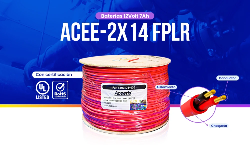Cable de incendio 2x14 FPLR ACEE-2X14 FPLR - Aceeris
